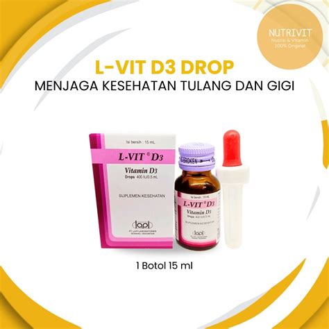 Jual L Vit D3 Drop Botol 15 Ml Shopee Indonesia