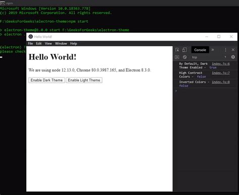 Managing Themes In ElectronJS GeeksforGeeks