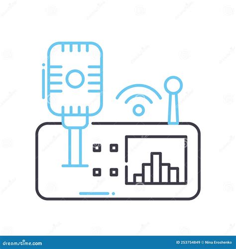 Bandwidth Line Icon Outline Symbol Vector Illustration Concept Sign Stock Vector