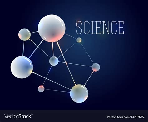Molecules Scientific Chemistry And Physics Theme Vector Image