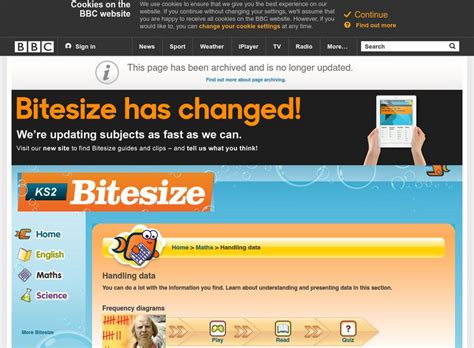 Bbc Bitesize Revision Data Handling Mean Interactive For 5th 8th Grade Lesson Planet