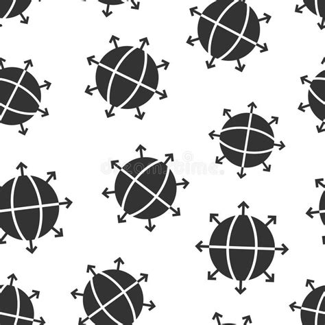 Earth Planet Icon In Flat Style Globe Geographic Vector Illustration On White Isolated