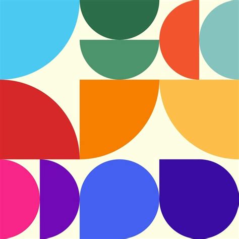 Premium Vector Geometric Light Colorful Object Shape Seamless Pattern