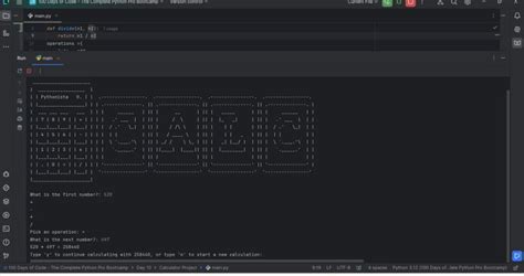 100daysofcode Python Calculatorproject Day11 P Om Kumar