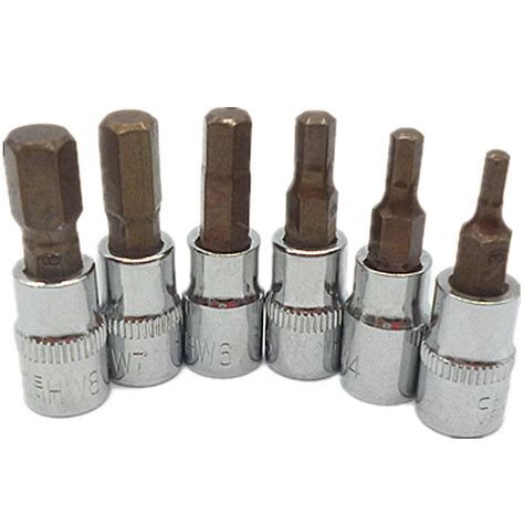 6pc Screwdriver Socket Bit Set Hw3 Hw4 Hw5 Hw6 Hw7 Hw8 Hex Bit Socket