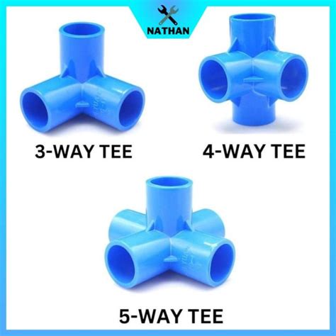 Pvc Blue Fittings 3 Way Tee 4 Way Tee 5 Way Tee 20mm 25mm 32mm 1 2 3 4 1 Nathantools Lazada Ph