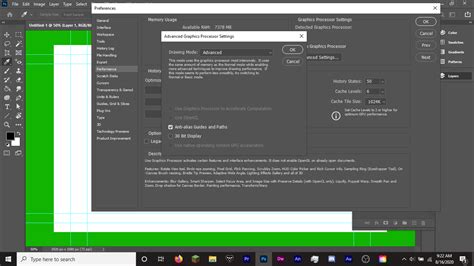 solved for some reason i can t activate opengl on photosh adobe