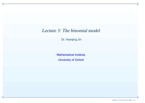 Financial Market Lecture Notes Mathematics 3 Docsity