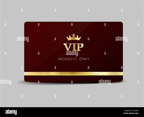 Red Velvet Premium Golden Vip Card With Elegant Vip Card Template