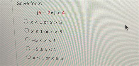 solved solve for x 6 2x 4