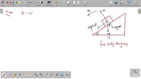 SOLVED Draw A Free Body Diagram Of A Block Which Slides Down A Frictionless Plane Having An