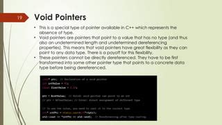 Pointers in C++ object oriented programming | PPTX
