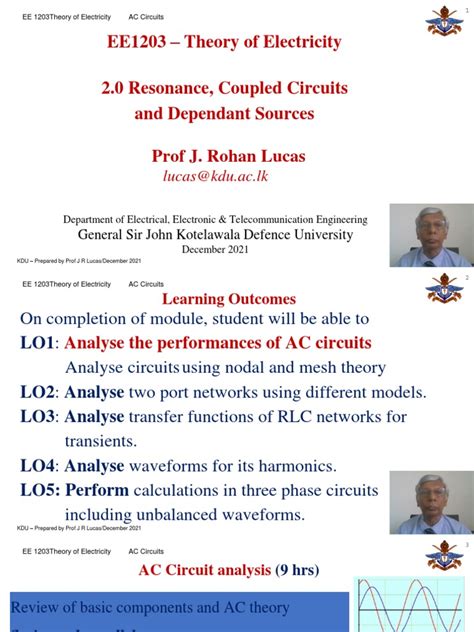 2 Resonance And Inductance Pdf Inductance Inductor