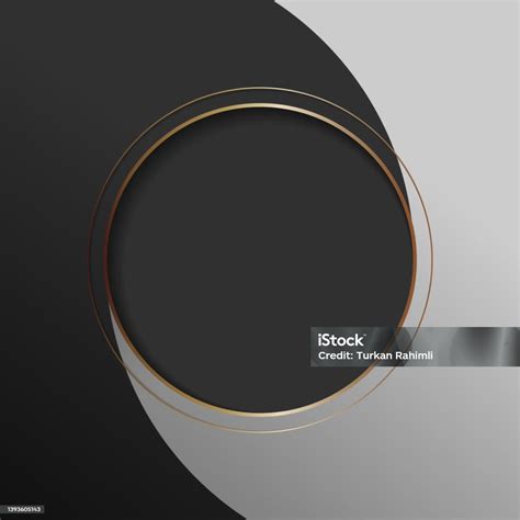 벡터 골드 그라디언트 라운드 프레임 검은 색과 회색 배경에 고립 됨 0명에 대한 스톡 벡터 아트 및 기타 이미지 0명 3