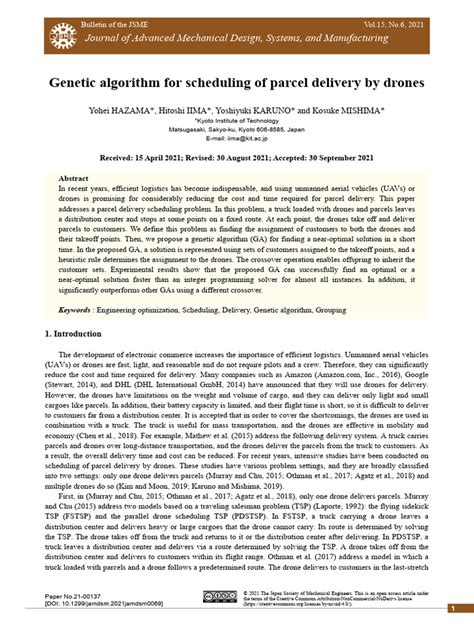 genetic algorithm for scheduling of parcel deliver download free pdf