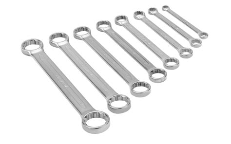 Bahco 4m 8 8 Piece Double Ended Flat Ring Spanner Set 6 22mm Primetools
