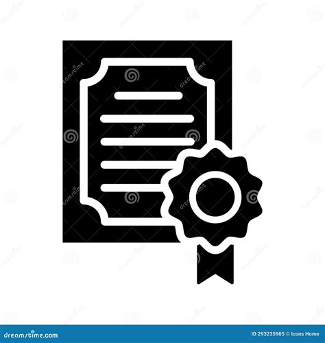 Authorized Document Paper With Badge Depicting Concept Icon Of Certificate Stock Vector