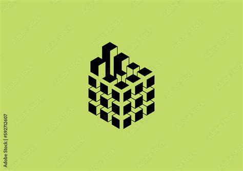 Graph Bar Cube Data Logo Symbol Stock Vector Adobe Stock
