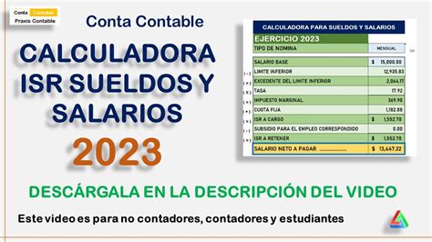 Calculadora Isr Anual Sueldos Y Salarios Printable Online