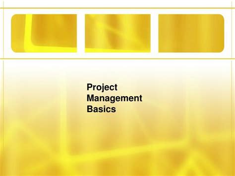 PPT Project Management Basics PowerPoint Presentation Free Download ID