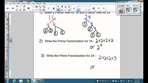 Factor Trees And Gcf And Lcm Youtube