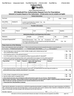 Formulary Exception Request Form Independent Health Fill And Sign Printable Template Online