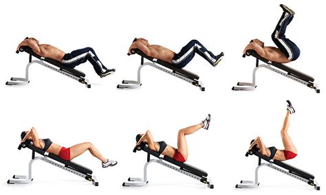 Подъем ног на наклонной скамье техника выполнения лежа видео Твой Фитнес