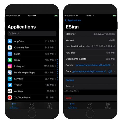 apps manager allows to backup and restore appdata