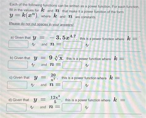 Solved Each Of The Following Functions Can Be Written As A Chegg