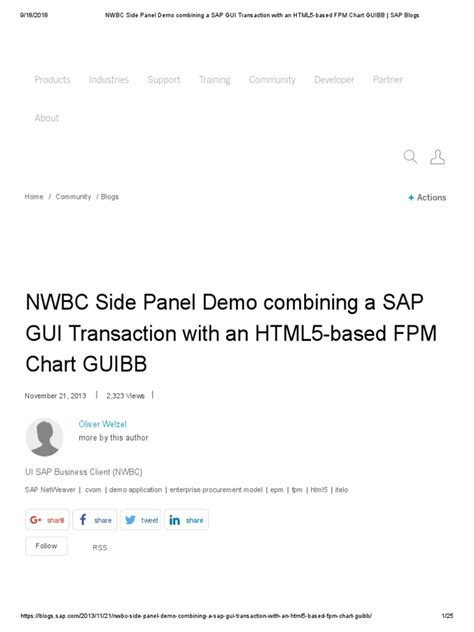 Nwbc Side Panel Demo Combining A Sap Gui Transaction With An Html5