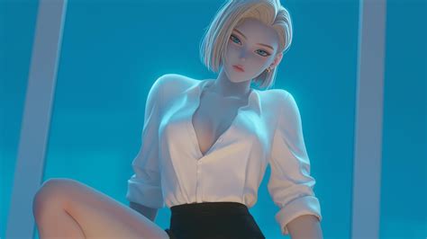 4k Hd Wallpaper Android 18 In Modern Hotel Setting