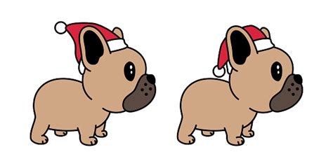 개 벡터 프랑스 불독 크리스마스 산타 클로스 크리스마스 모자 스카프 만화 캐릭터 아이콘 로고 그림 갈색 강아지 뼈다귀에 대한