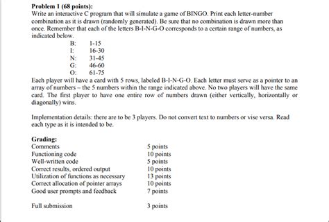Solved Problem 1 68 Points Write An Interactive C Program