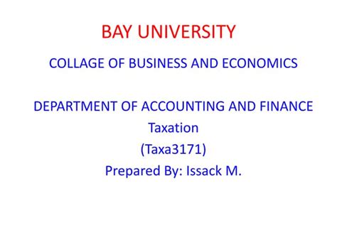 Taxation Chapter 2 Ppt