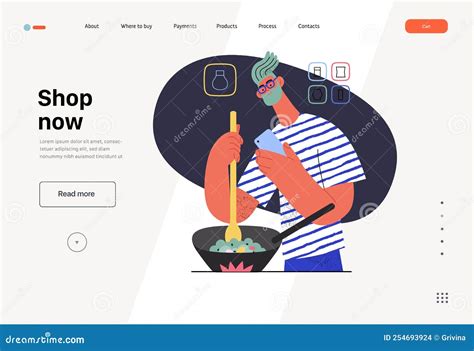 Online Shopping And Electronic Commerce Vector Illustration Series Stock Vector Illustration