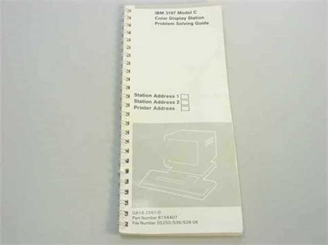 Ibm Ibm 3197 Model C Color Display Station Manual 81x4407