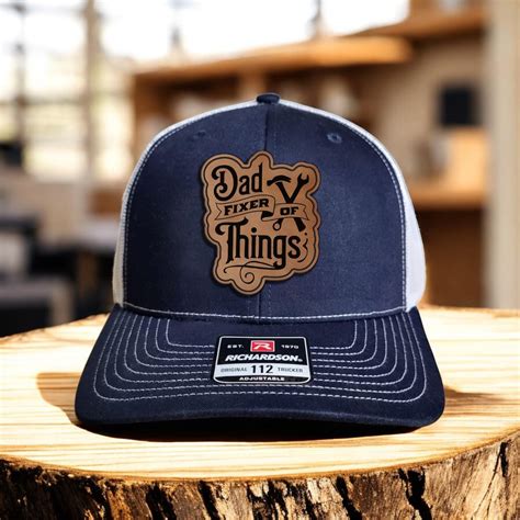 Funny Leather Patch Hat Design For Dads Dad Fixer Of Things