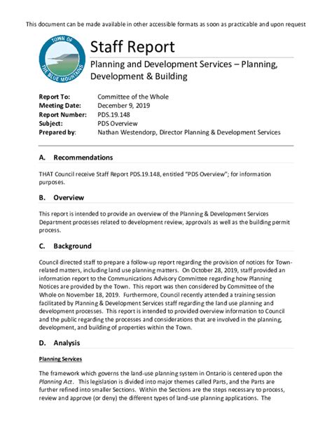 Fillable Online Pds19148 Pds Overview Staff Report Pds19148 Pds