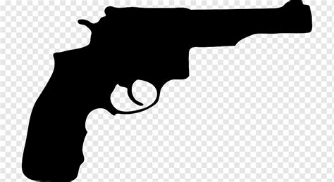 권총 총기 권총 리볼버 권총 손 단색화 권총 Png Pngwing