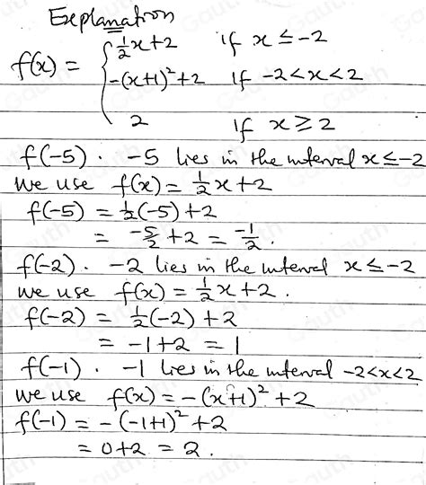 Solved Suppose That The Function ∫is Defined For All Real Numbers As