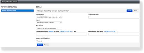 reporting groups