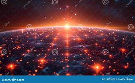 Global Iot Network Visualization Incorporating Cloud Computing And Cybersecurity Concept Iot