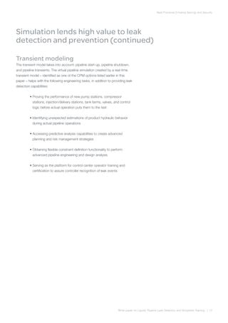 [Oil & Gas White Paper] Liquids Pipeline Leak Detection and Simulation Training | PDF | Business ...