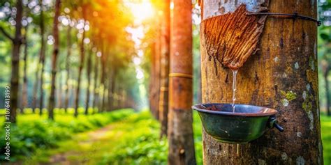 Captivating Macro Photography Of Rubber Latex Extraction From Rubber