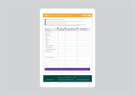 Scaling Up Function Accountability Chart FACe The Ninox Group