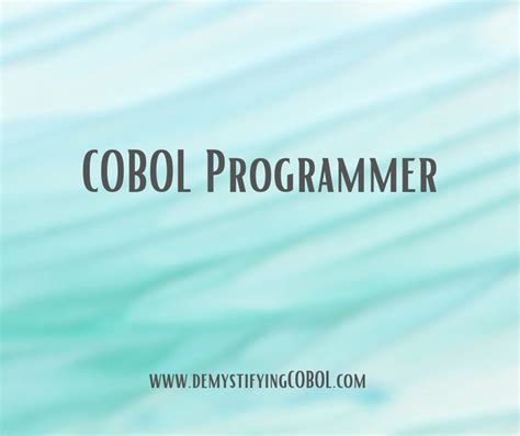 Cobol Programmer Digital Download