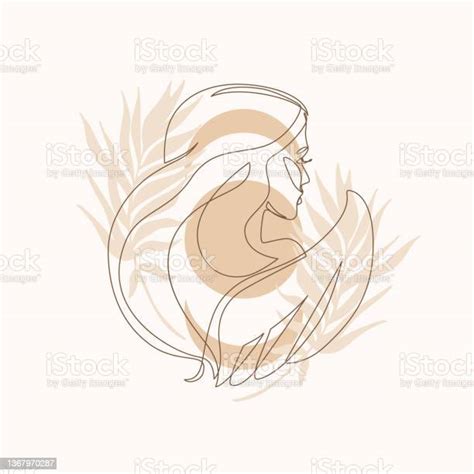 우아한 점성술 엠블럼 심볼 윤곽 신비로운 로고윤곽 보헤미안 미니멀 한 스타일의 캘린더 프린트 처녀자리에 대한 스톡 벡터 아트 및 기타 이미지 Istock