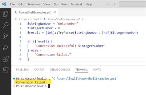 how to convert string to integer in powershell