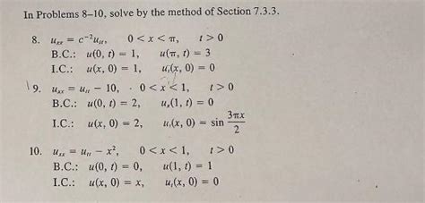 In Problems 8 10 Solve By The Method Of Section Chegg Com