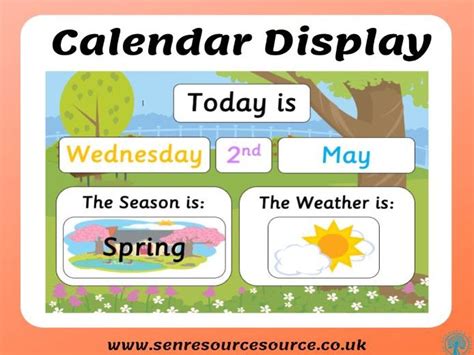Daily Calendar Display Teaching Resources